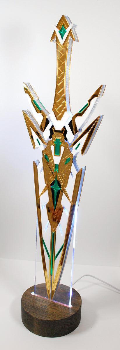 Mythra Aegis Acrylic Light Display with LED Color Changing Base – Clinkorz
