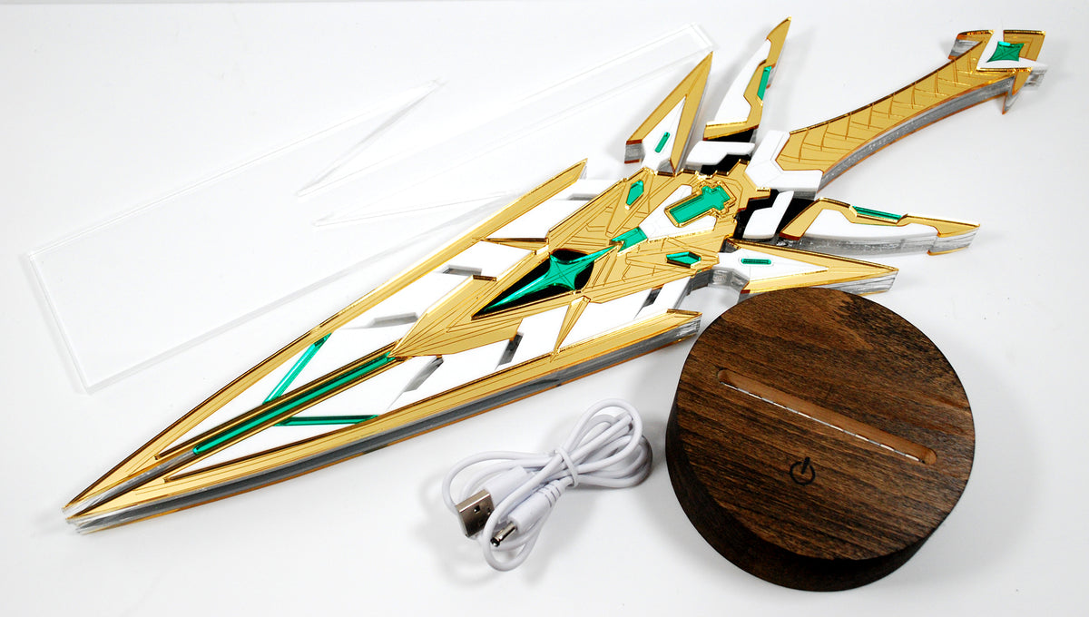 Mythra Aegis Acrylic Light Display with LED Color Changing Base – Clinkorz