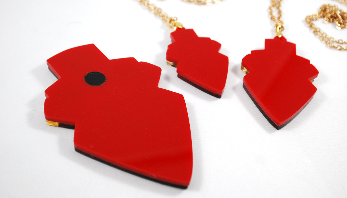 Pyra Core Crystal Acrylic Necklace Keychain or Magnet – Clinkorz