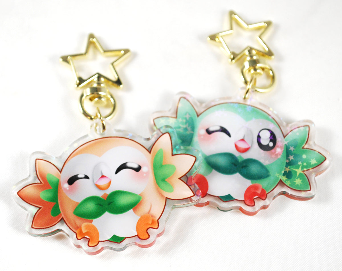 Rowlet Chibi Fanart Keychain – Clinkorz